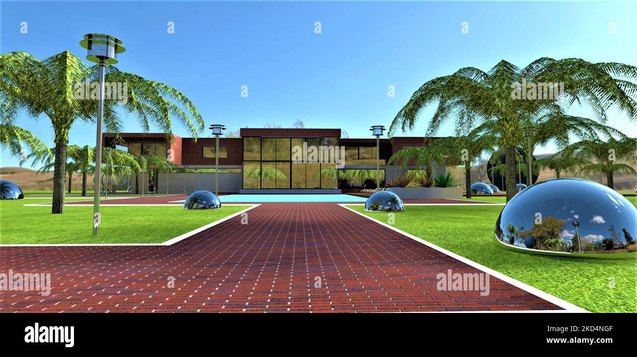Block paving pool area hi-res stock photography and images - Alamy