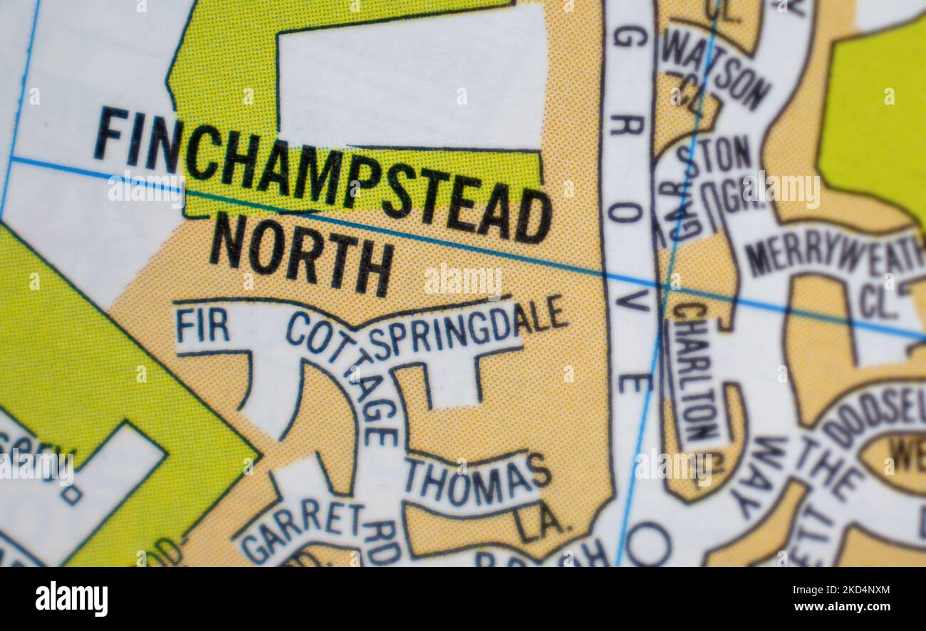 Finchampstead North village - Berkshire, United Kingdom colour atlas ...