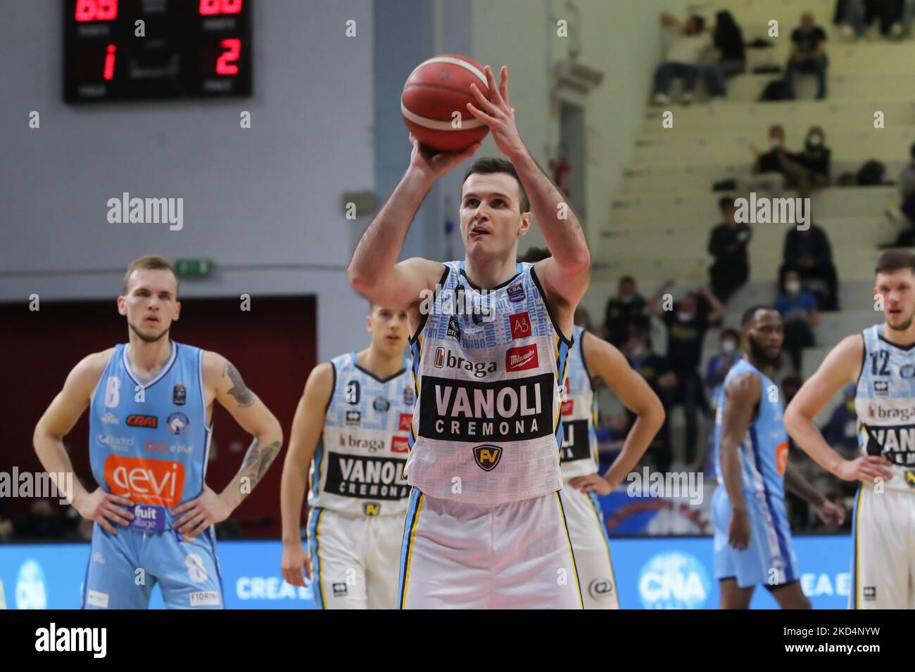 Andrea Pecchia (Vanoli Cremona) during the Italian Basketball A Serie ...