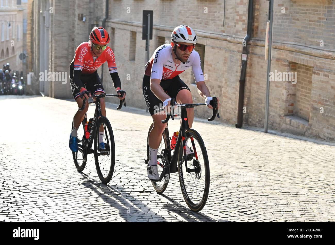 Fugitives during the Cycling Tirreno Adriatico Stage 5 - Sefro-Fermo on ...