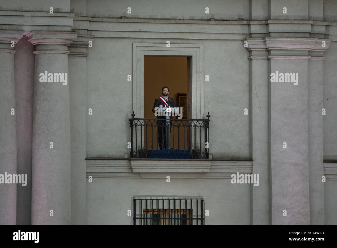 The new president of Chile, Gabriel Boric, emit his first speech from ...