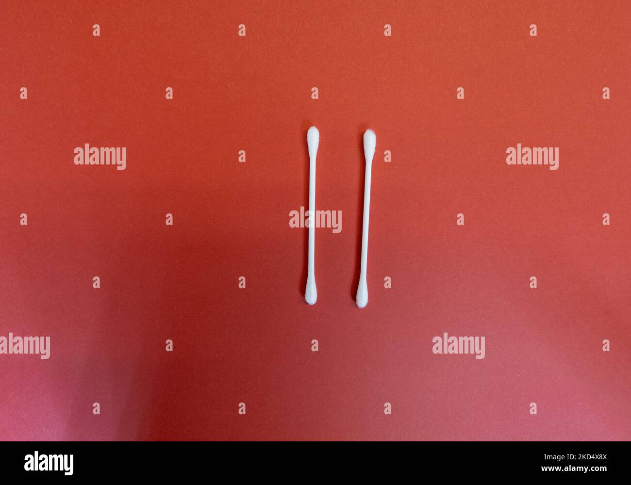 number two (2) in roman numerals with clean white cotton buds isolated ...