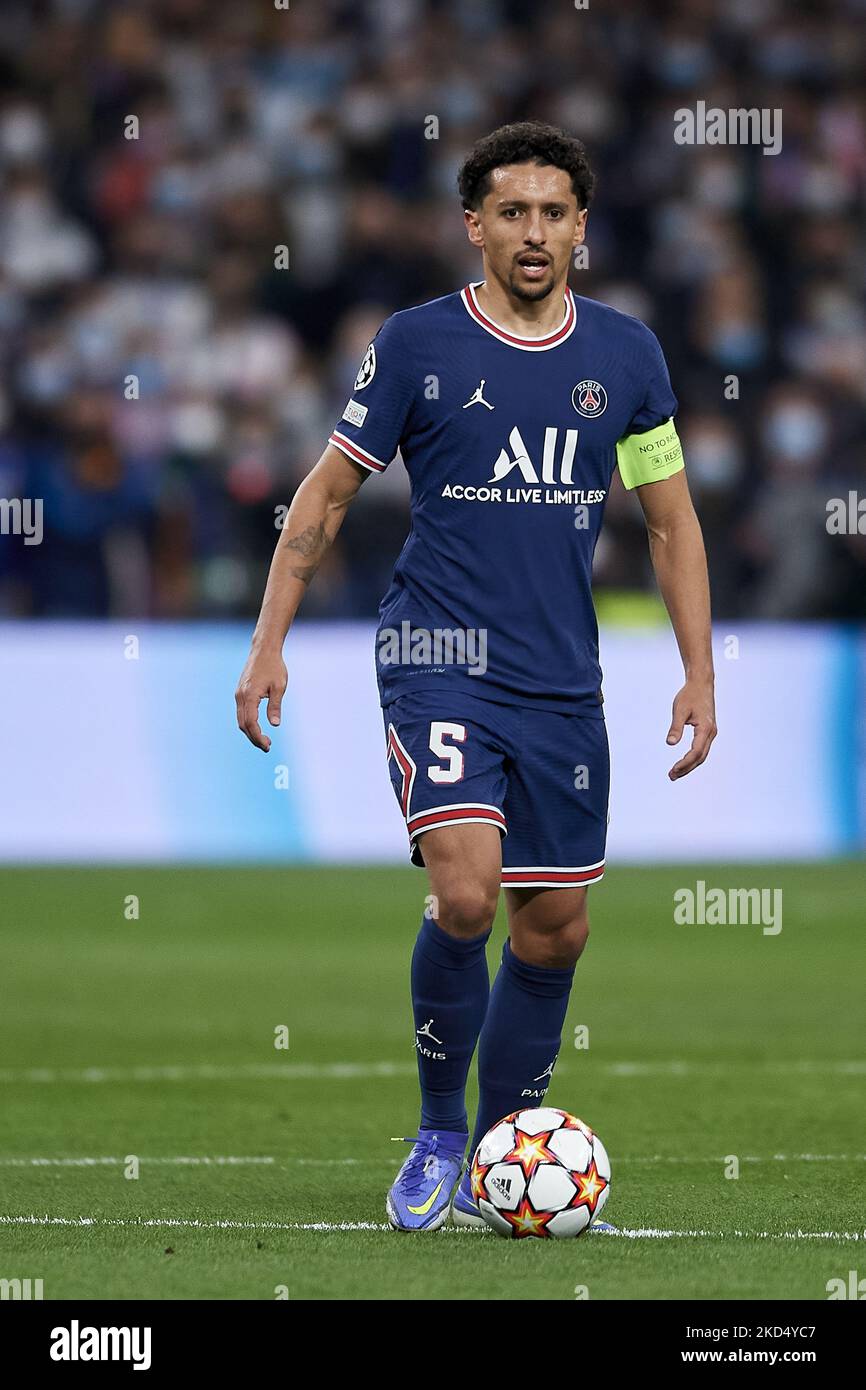 Marquinhos of PSG during the UEFA Champions League Round Of Sixteen Leg ...