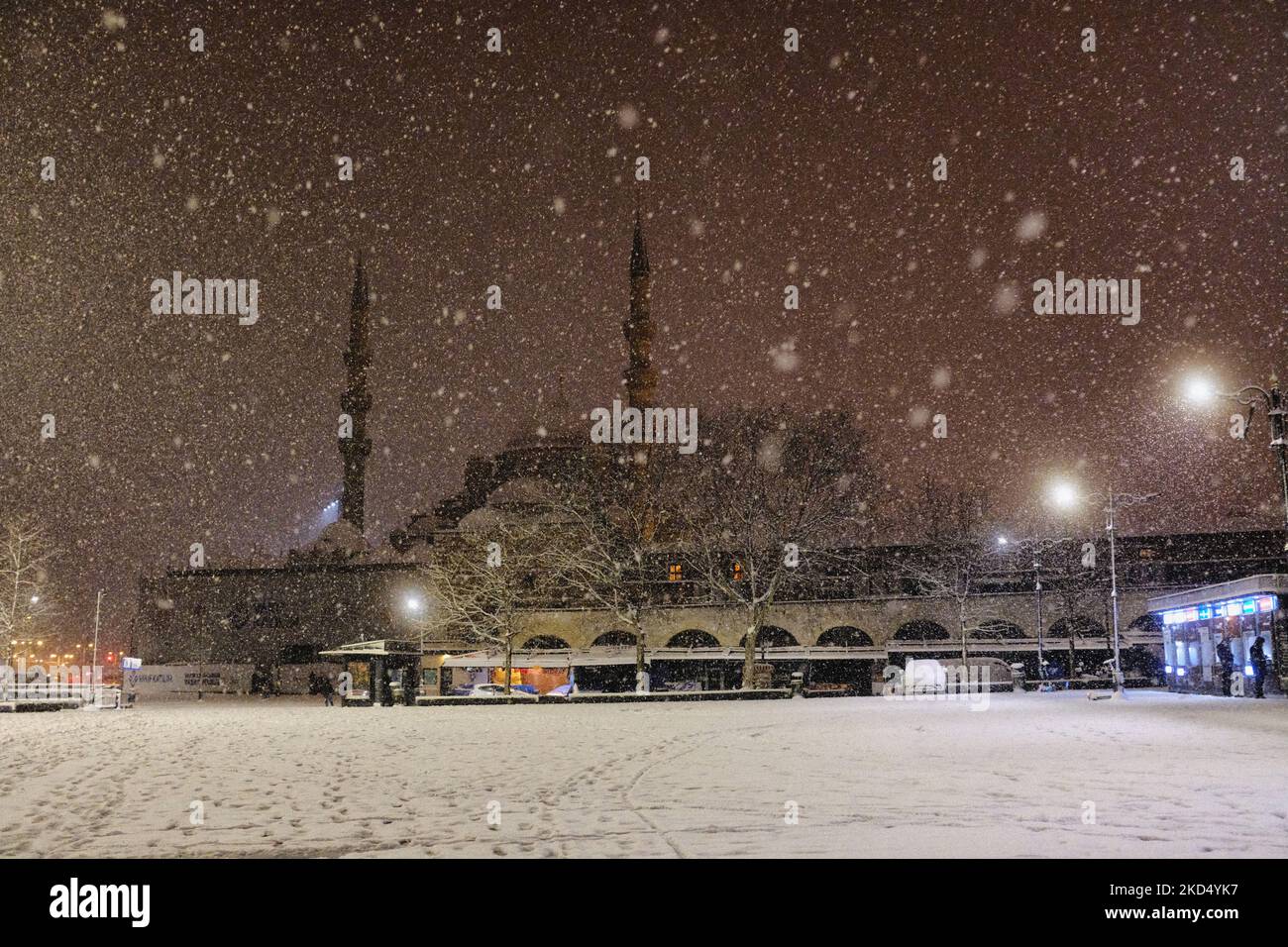 Snow scenes in Istanbul on March 12, 2022. (Photo by Umit Turhan Coskun ...