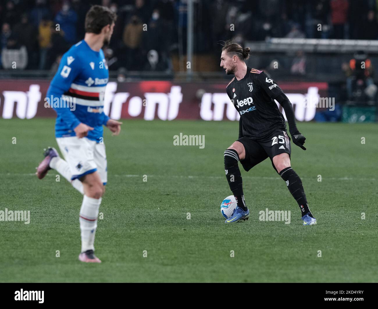 Adrien Rabiot during Serie A match between Sampdoria v Juventus in ...