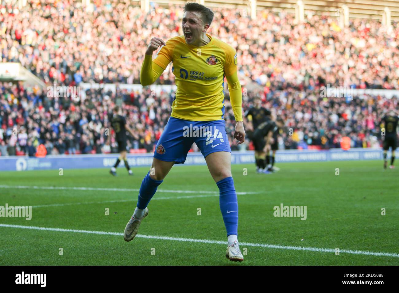 Sunderland's Daniel Neil celebrates his goal during the Sky Bet League ...