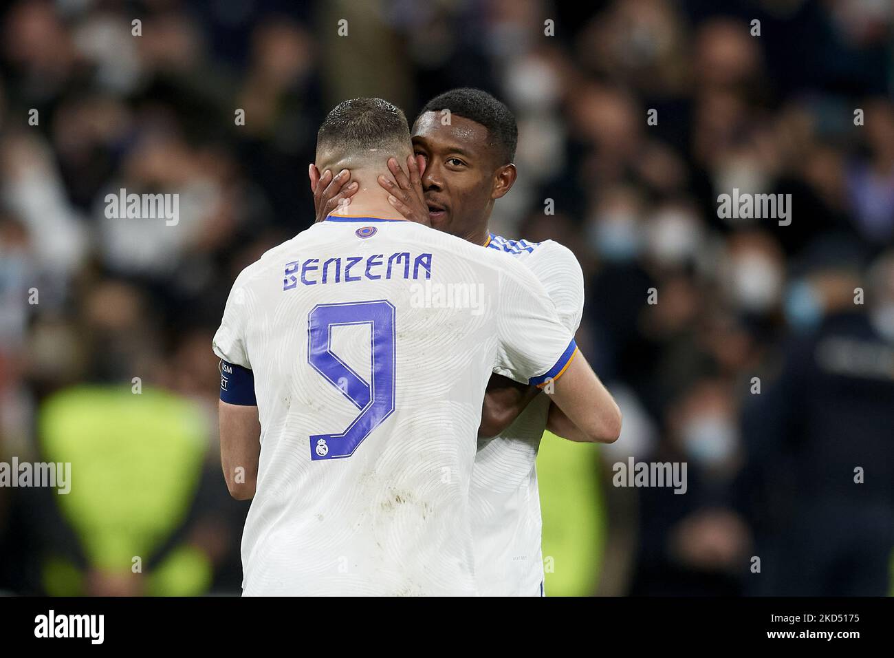 David Alaba and Karim Benzema of Real Madrid celebrate victory after ...