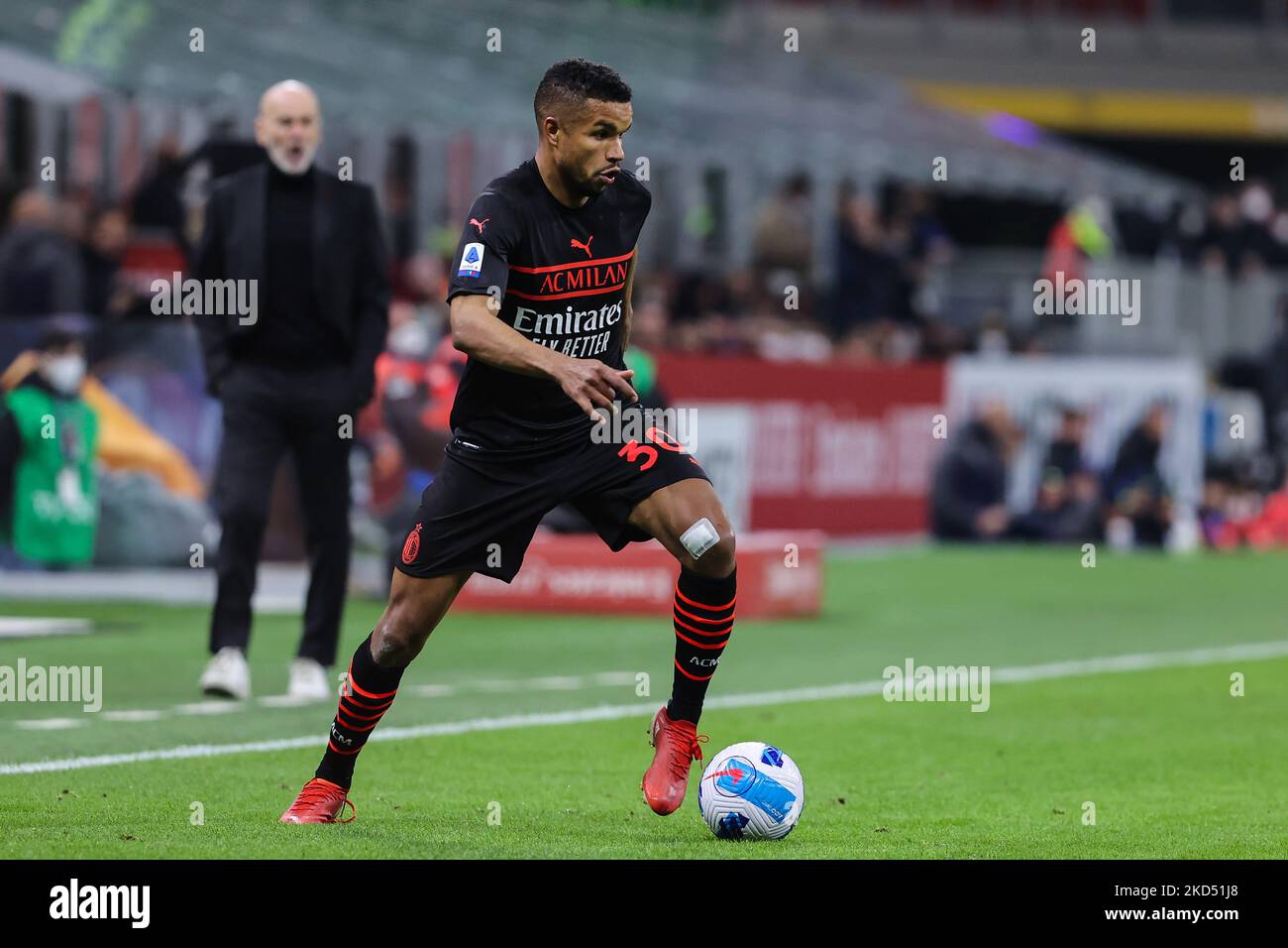 Junior Messias of AC Milan in action during the Serie A 2021/22 ...
