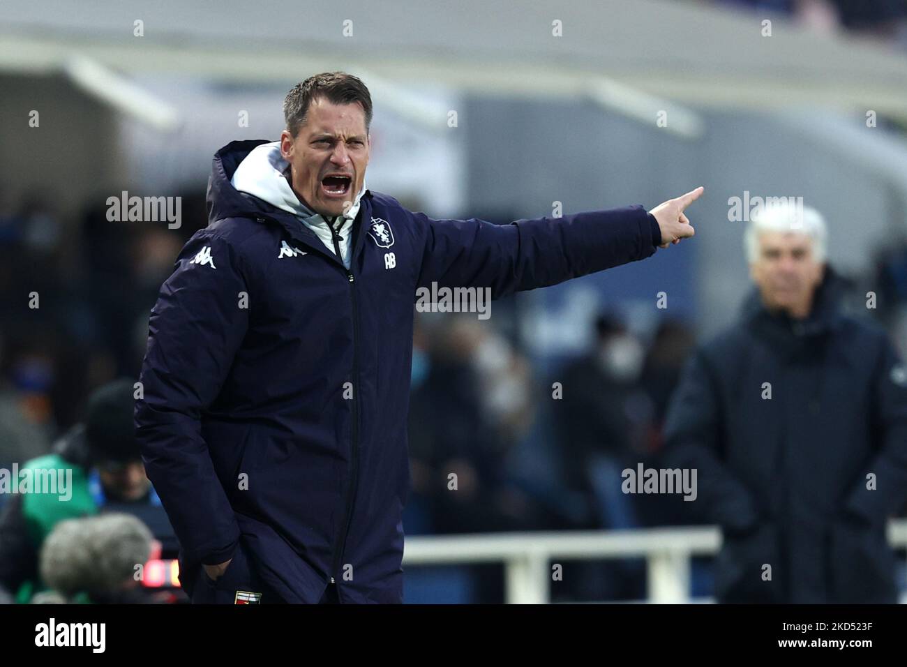 Alexander Blessin (Genoa CFC) gestures during the italian soccer Serie ...