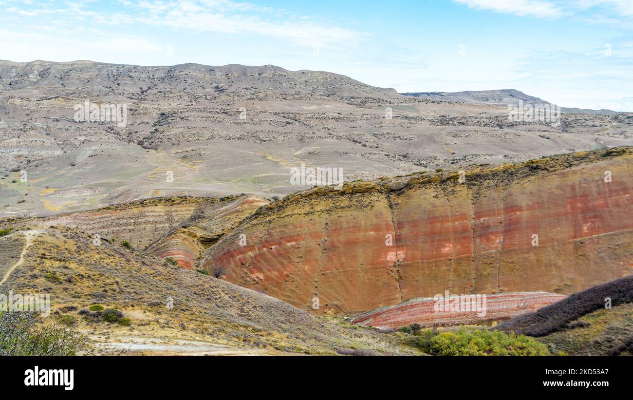 Colorful spectacular valley panorama in Gareja desert. Kakheti, Georgia ...