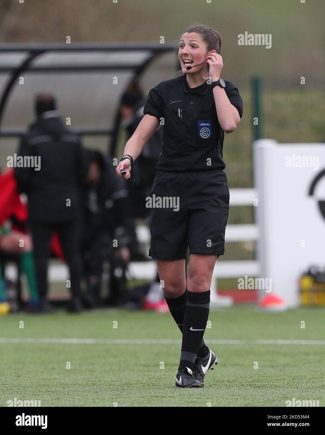 Referee Melissa Burgin during the FA Women's Championship match between ...