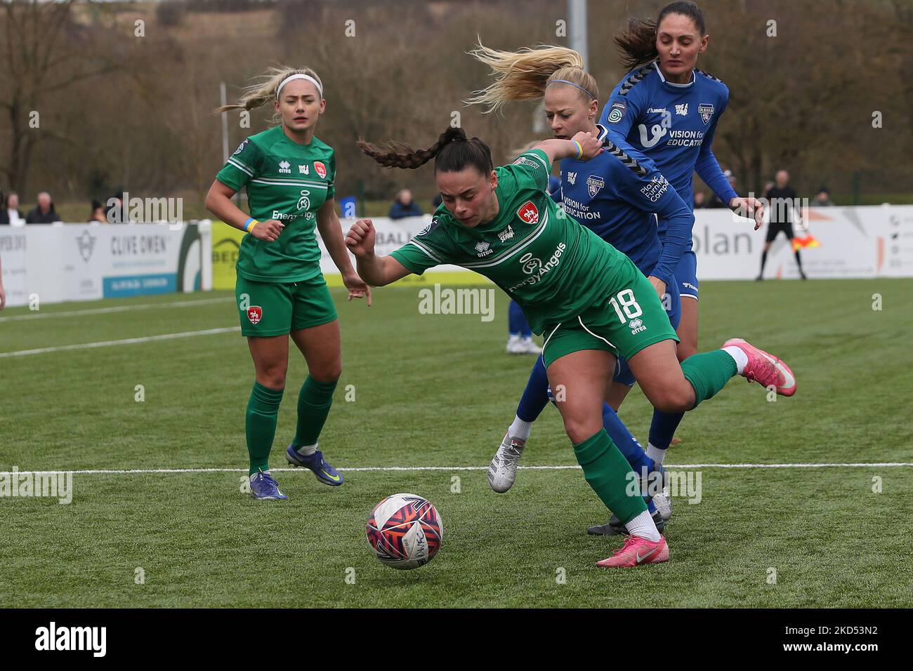 Durham Women's Ellie Christon in action with Freya THOMAS of Coventry ...