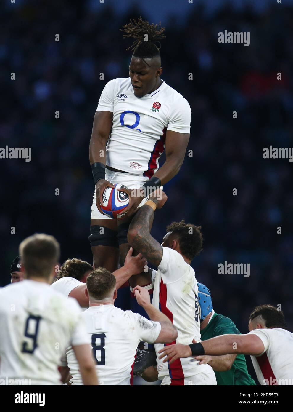 Maro Itoje of England during Guinness six Nations match between England ...