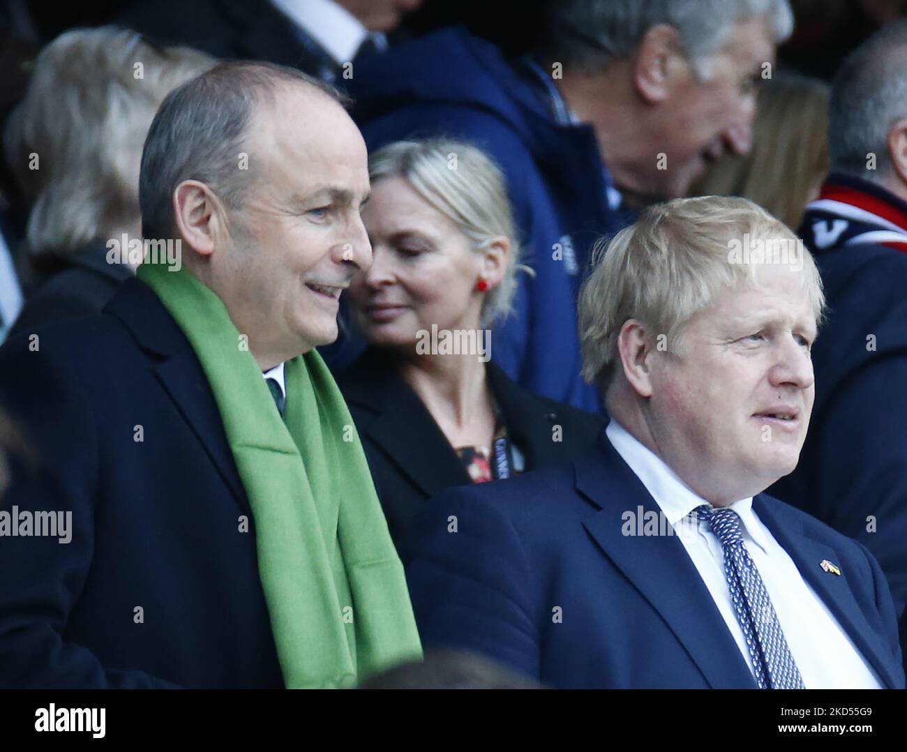 Boris Johnson, U.K. prime minster before kick off during Guinness six ...