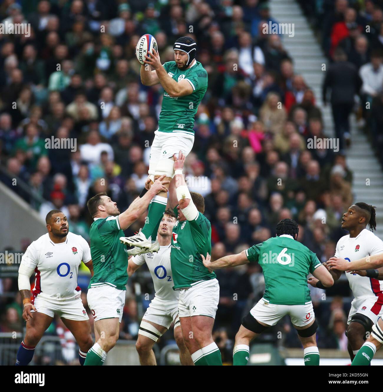 Caelan Doris of Ireland (Leinster) during Guinness six Nations match ...