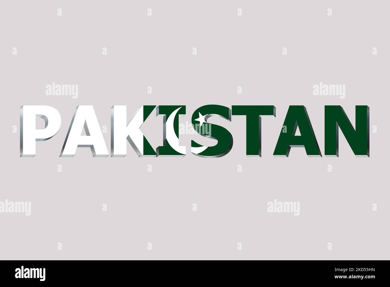 3D Flag of Pakistan on a text background Stock Photo - Alamy