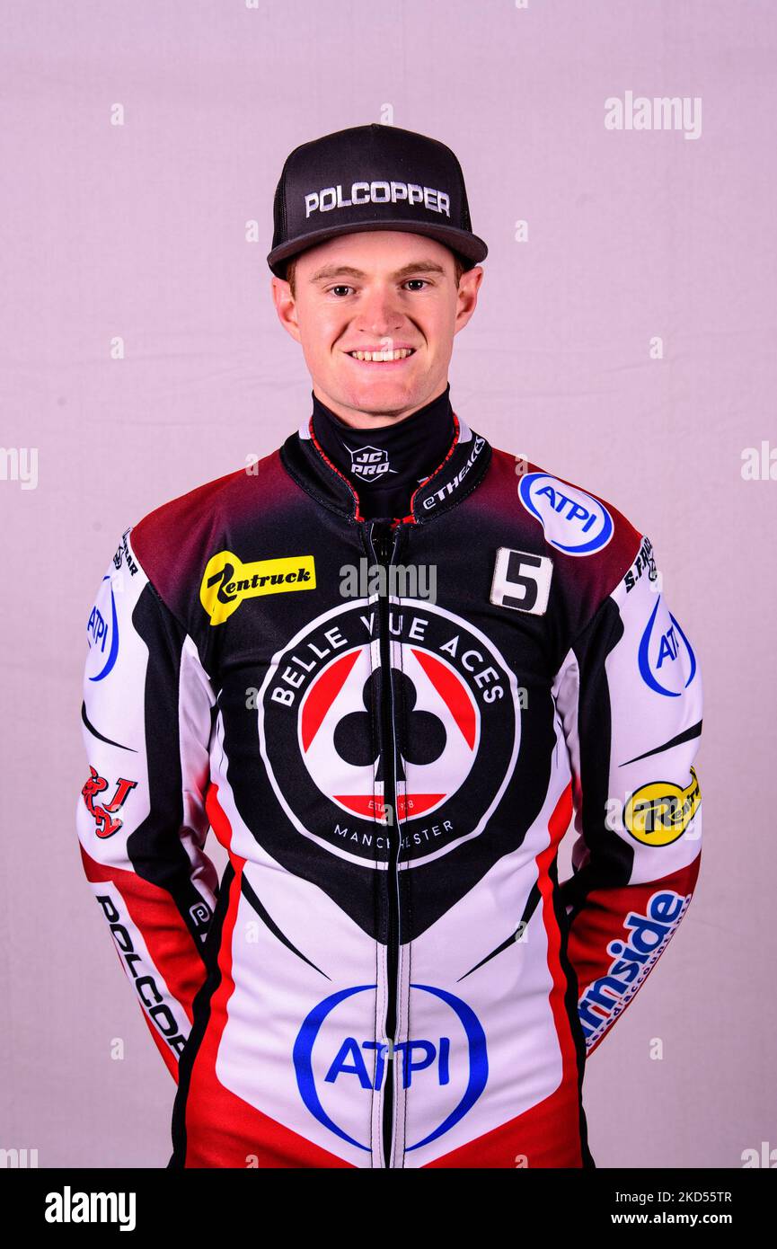 Brady Kurtz - Belle Vue 'ATPI' Aces during the Belle Vue Speedway Media ...