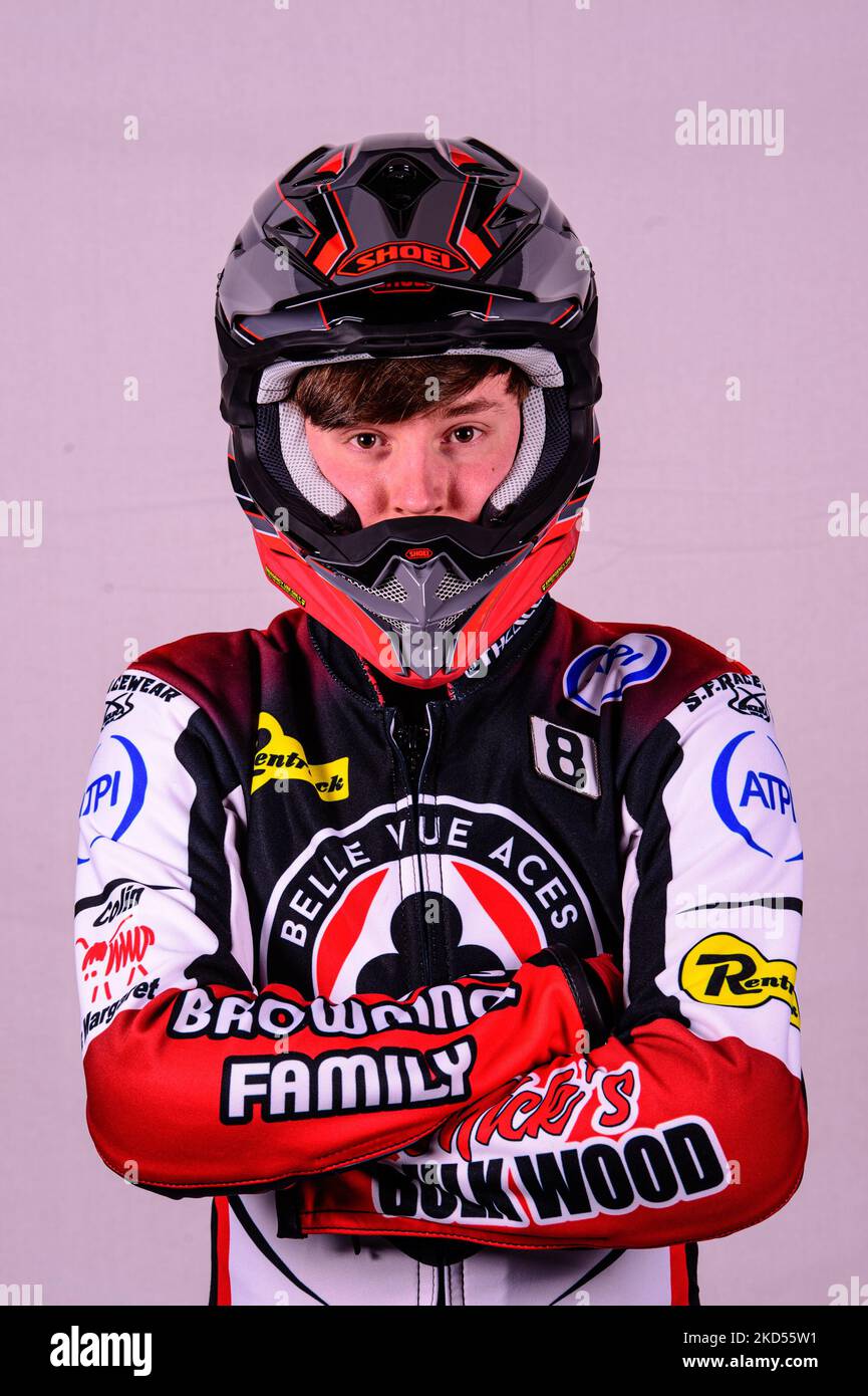 Connor Bailey - Belle Vue 'ATPI' Aces during the Belle Vue Speedway ...