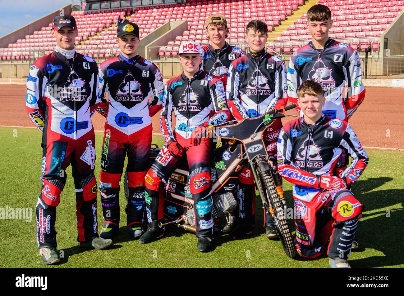 Belle Vue 'Cool Running' Colts (l-r): Jack Parkinson-Blackburn, Nathan ...