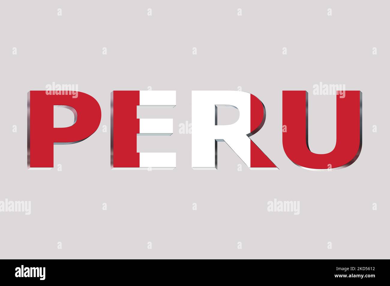 3D Flag of Peru on a text background Stock Photo - Alamy