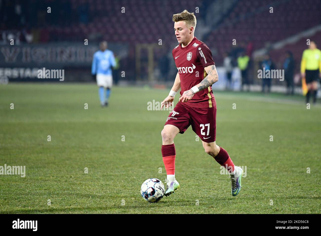 CFR Cluj's winger Claudiu Petrila in action during the game CFR Cluj ...