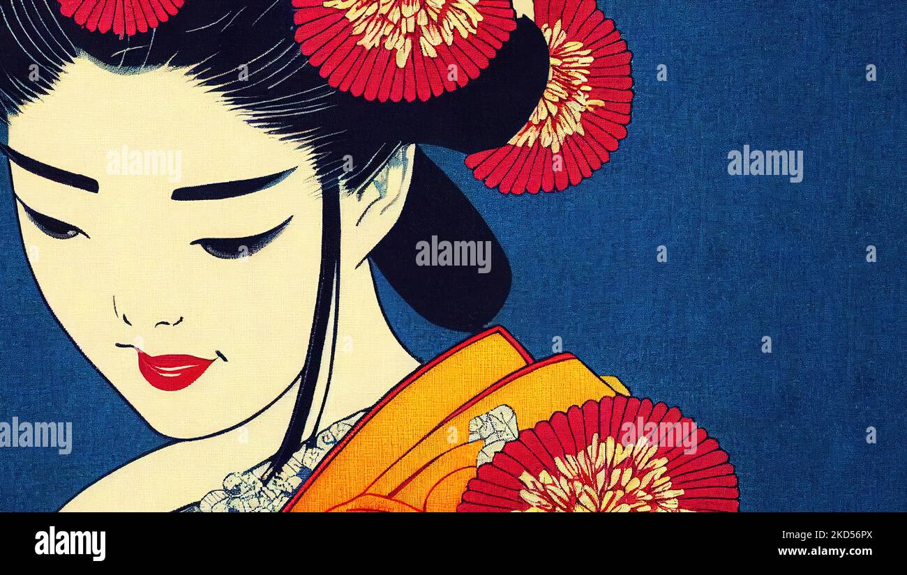 Japanese traditional hairstyle hi-res stock photography and images - Alamy
