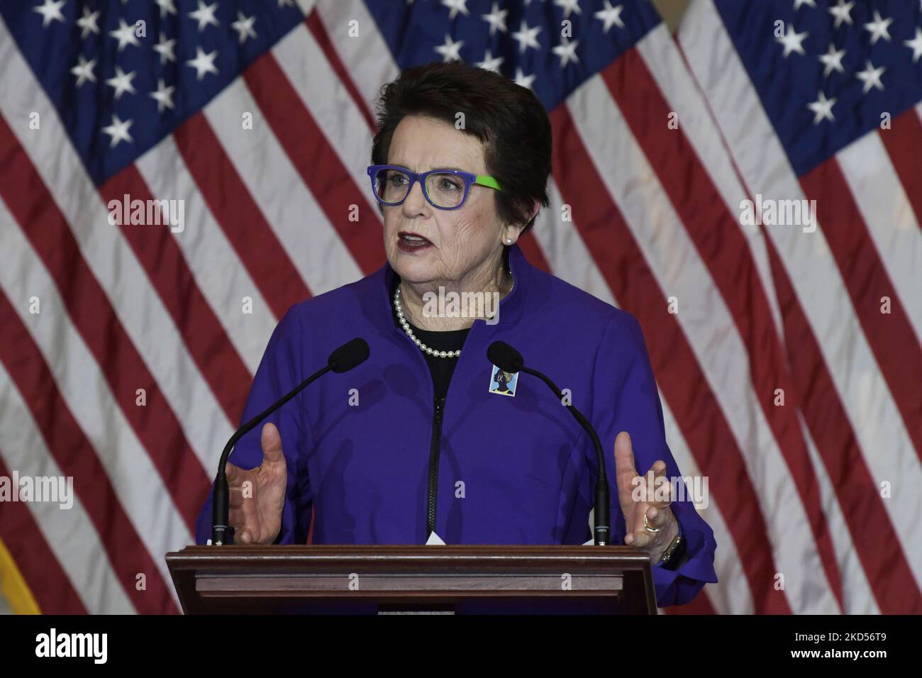 American tennis player billie jean king hi-res stock photography and ...