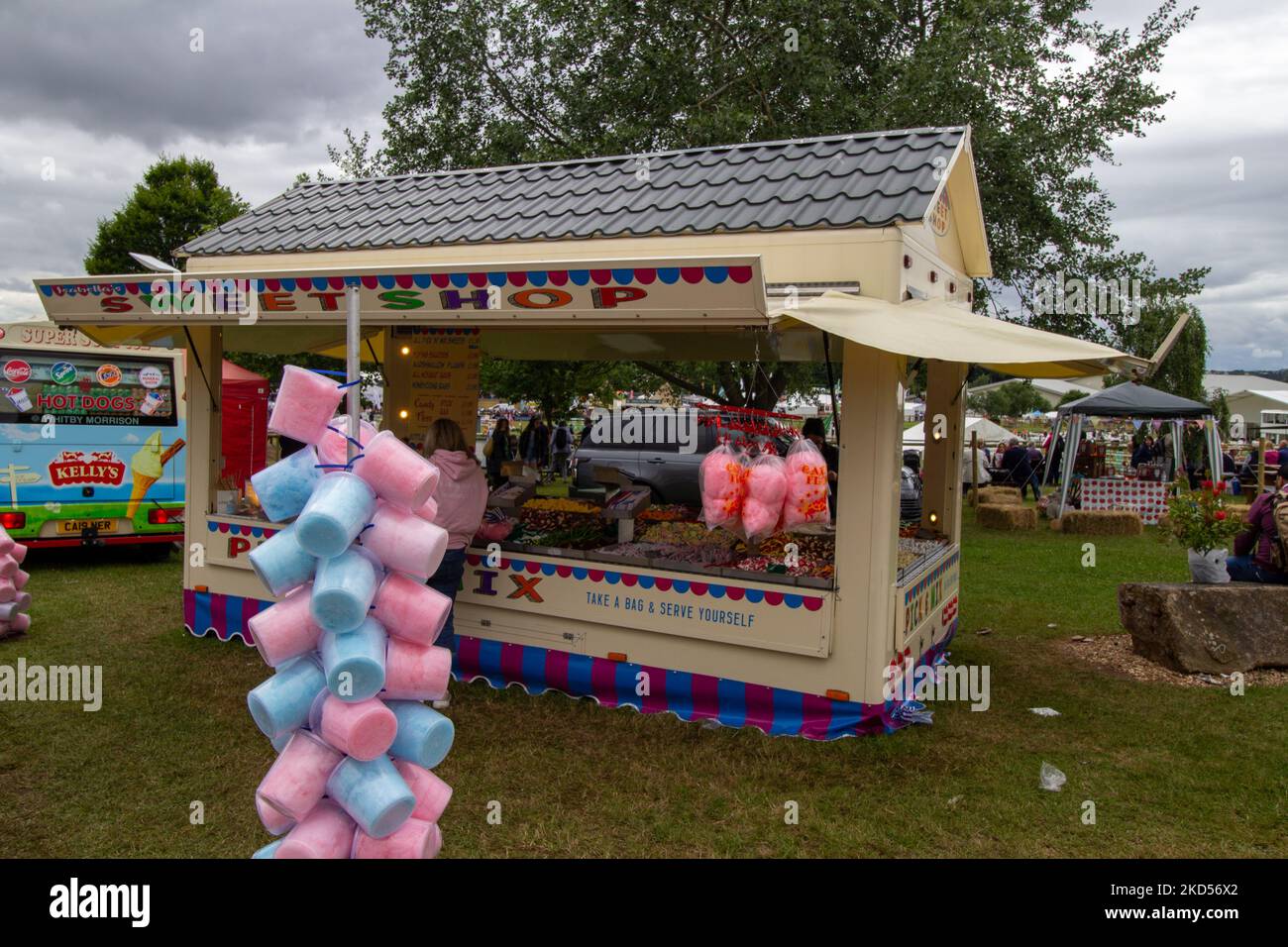 EXETER, DEVON, UK - JULY 1, 2022 Devon County Show trade stand on the ...