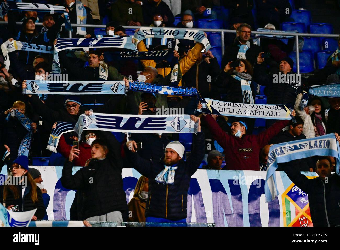 Supporters SS Lazio during the Italian Football Championship League A ...