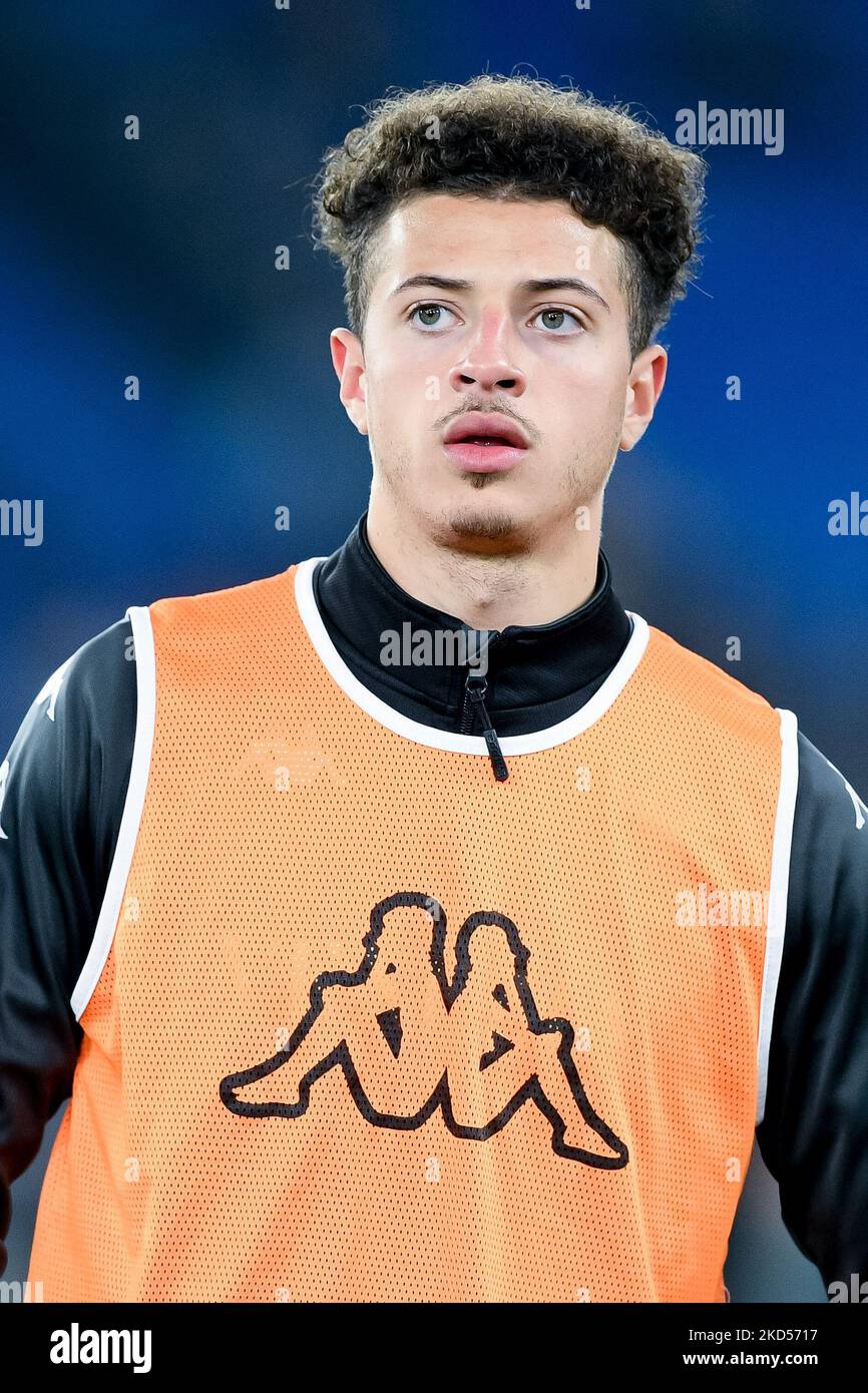 Ethan Ampadu of Venezia FC looks on during the Serie A match between SS ...