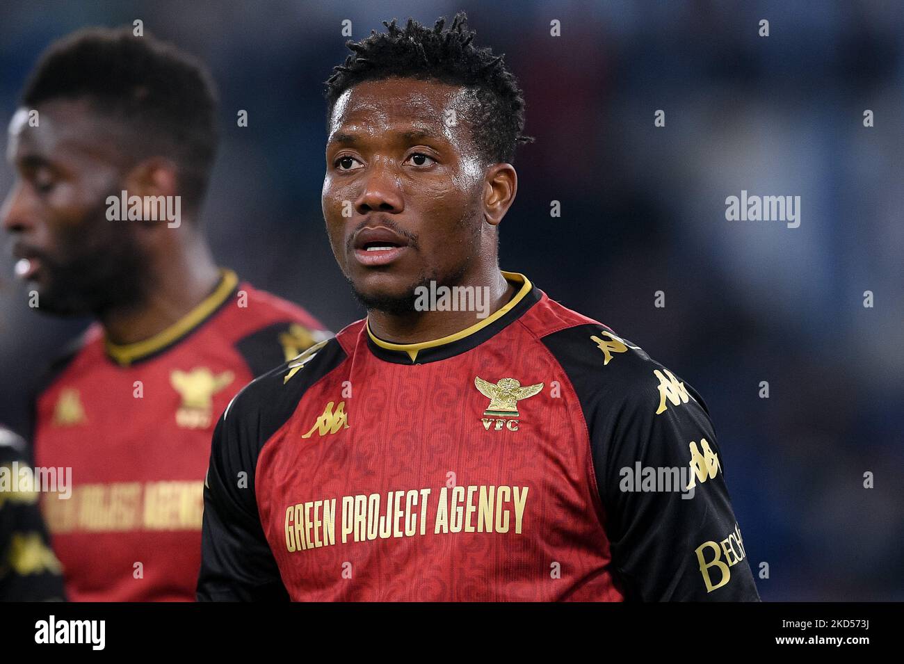 David Okereke of Venezia FC looks on during the Serie A match between ...