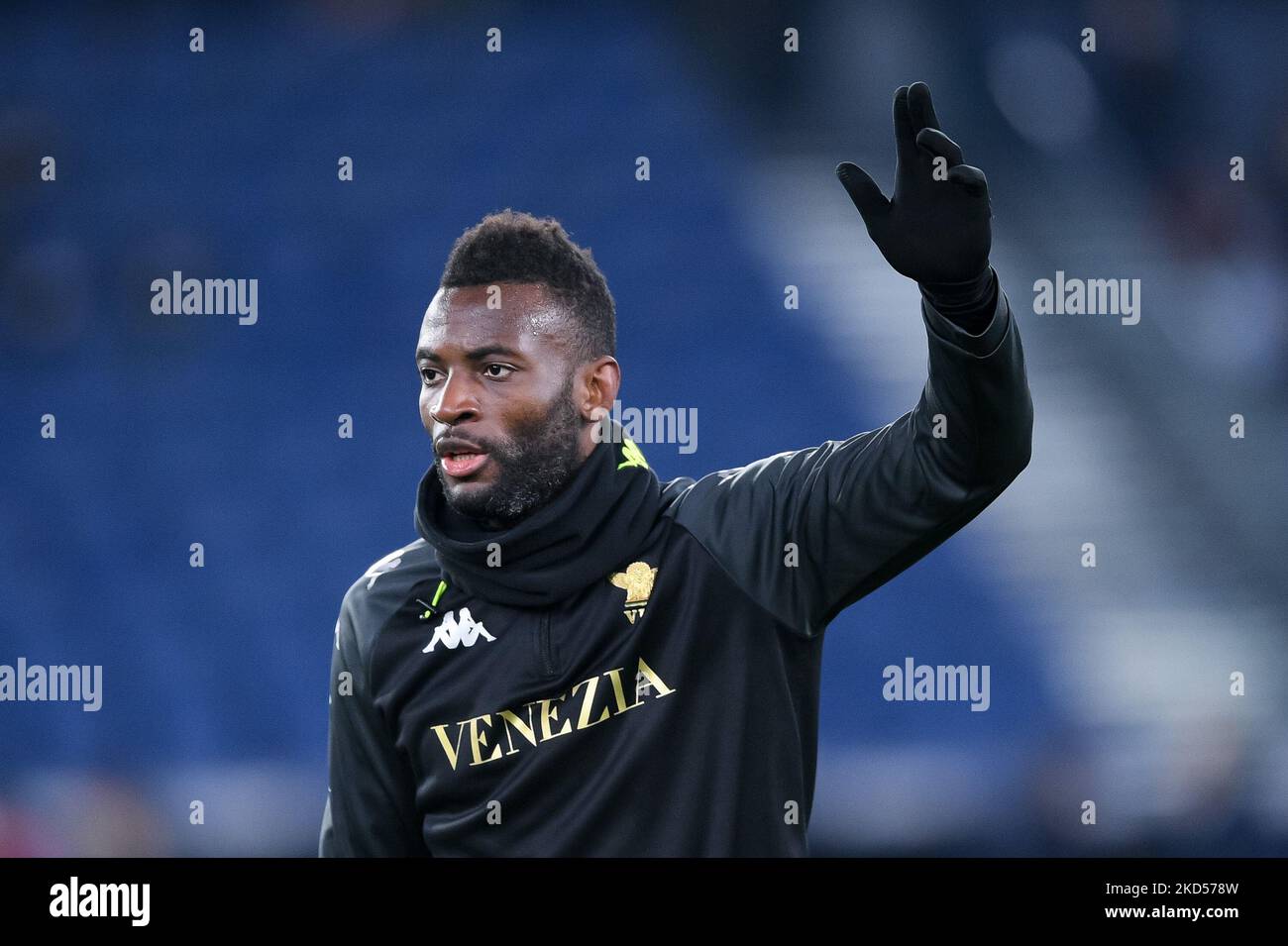 Jean-Pierre Nsame' of Venezia FC gestures during the Serie A match ...