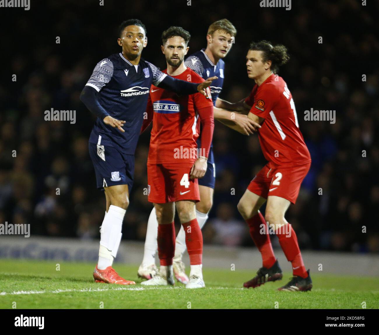 L-R Nathan Ralph of Southend United Dagenham & Redbridge's Dean Rance ...