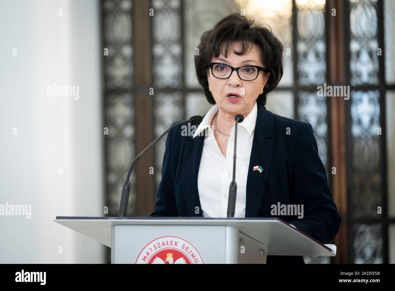 Marshal of the Sejm Elzbieta Witek during the 50th session of the Sejm (lower house of Polish ...