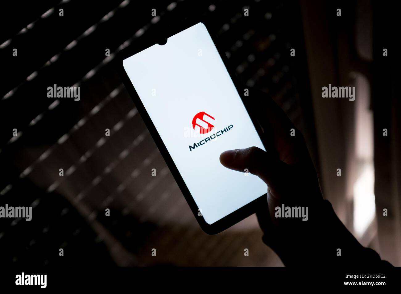 In This Photo Illustration A Microchip Technology Logo Seen Displayed