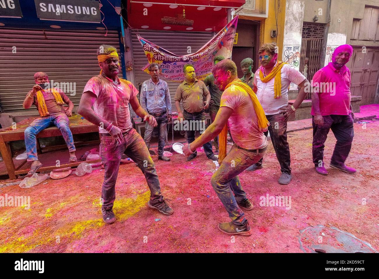 People are seen dancing to the tune of various musical instrument ...
