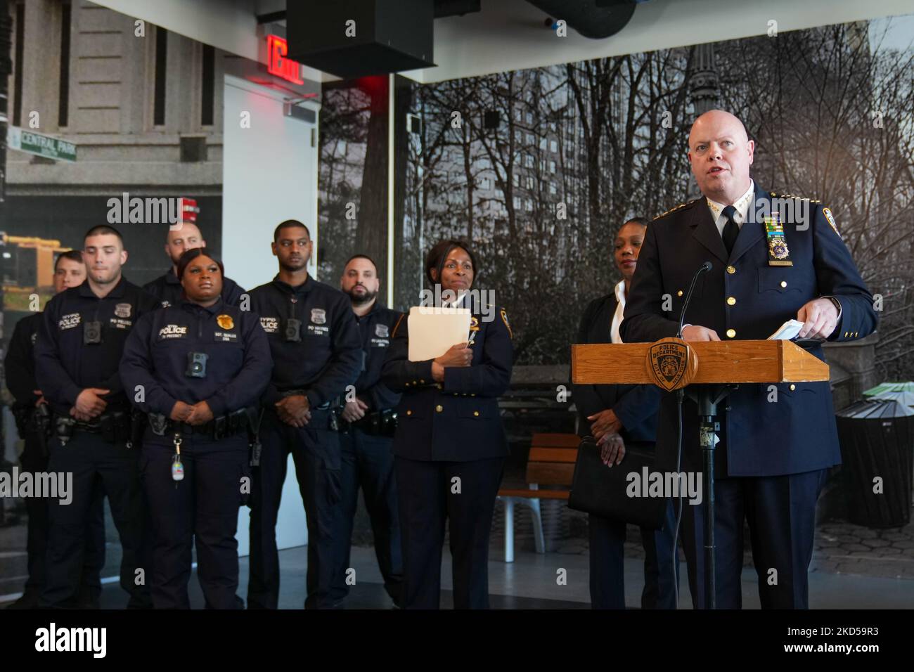 Police Commissioner Keechant Sewell, Chief of Department Kenneth Corey ...