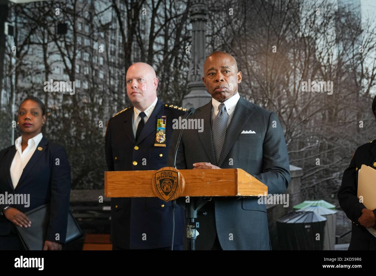 Police Commissioner Keechant Sewell, Chief of Department Kenneth Corey ...