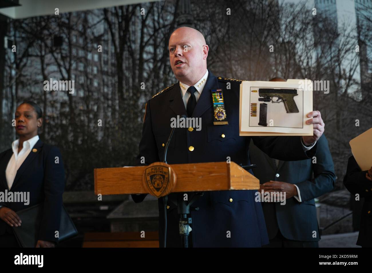 Police Commissioner Keechant Sewell, Chief of Department Kenneth Corey ...