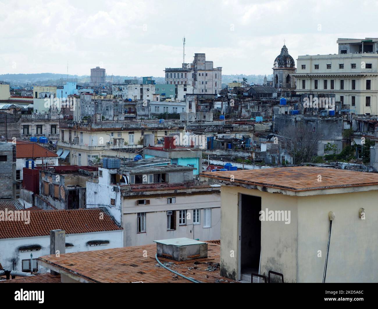 The rooftops of Old Havana, Cuba on a cloudy day Stock Photo - Alamy