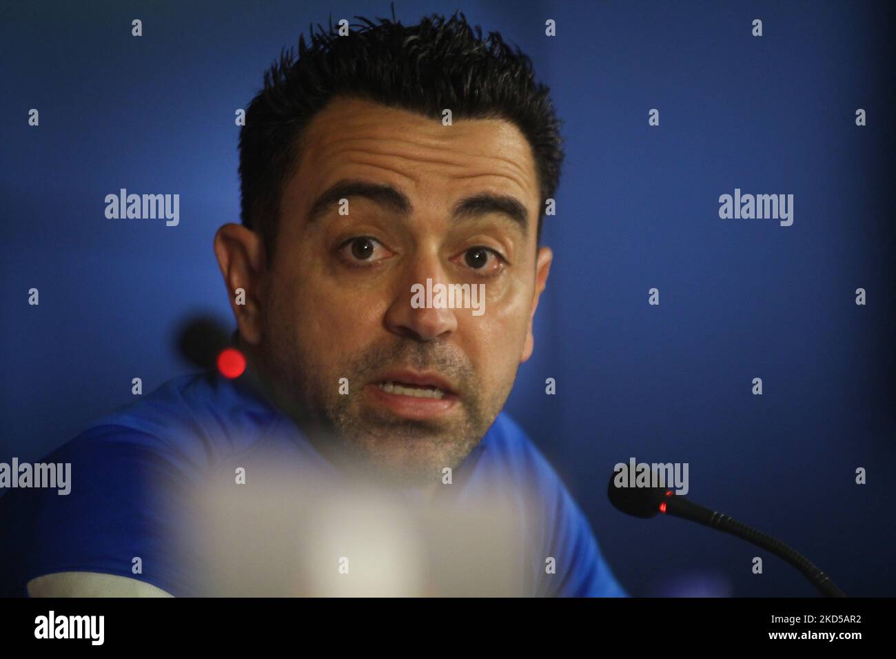 Xavi hernandez press conference hi-res stock photography and images - Alamy