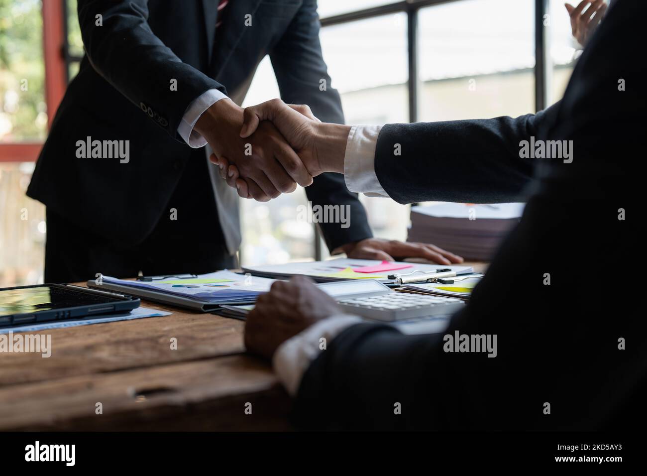 Business partnership meeting concept. Image businessmans handshake. Successful businessmen ...