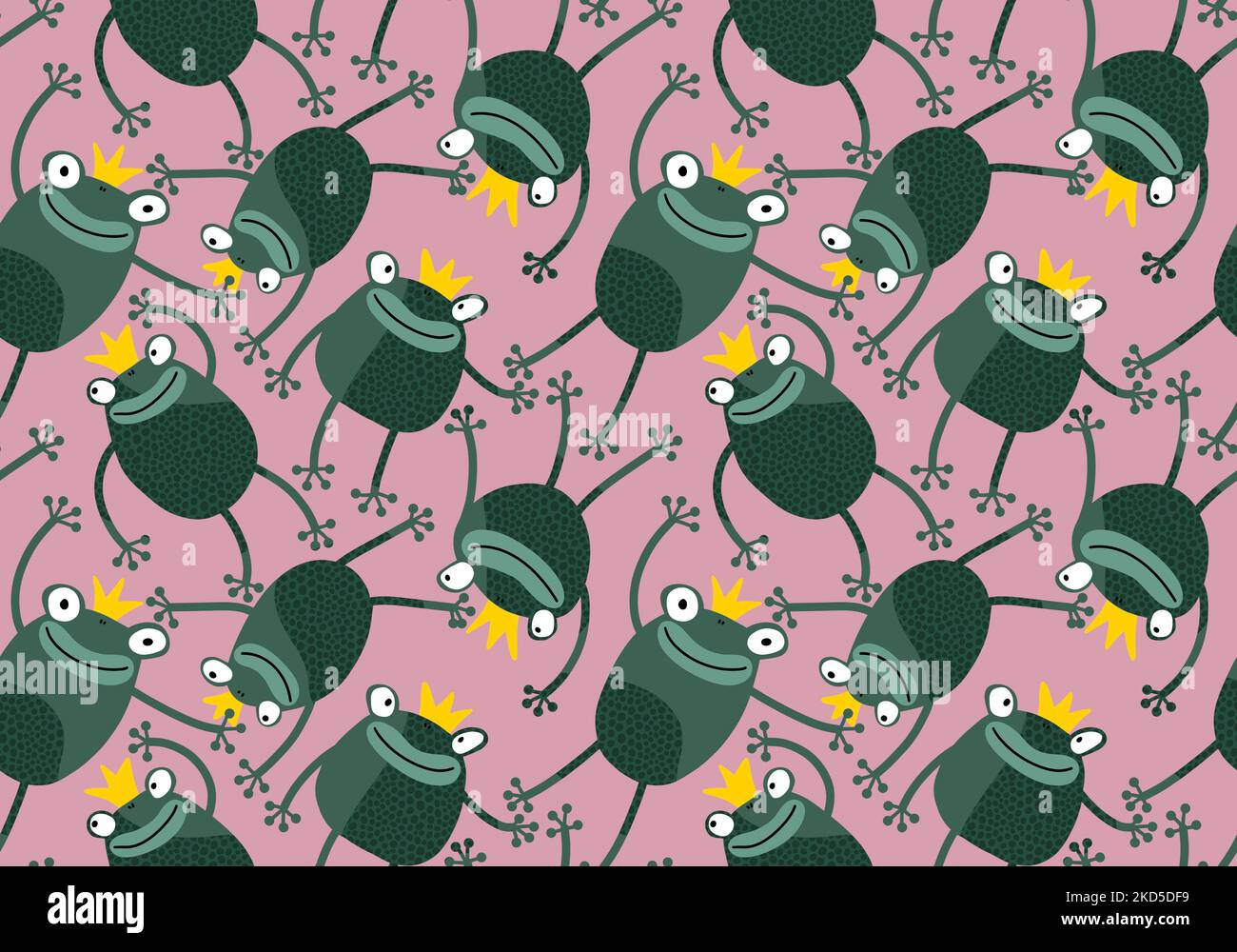 Cartoon festive animals seamless Christmas frogs pattern for wrapping ...