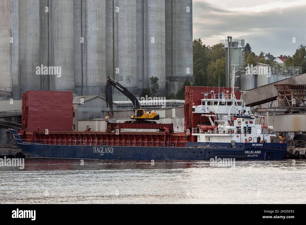 Falkland unloading at Heroya Port Porsgrunn Norway Stock Photo - Alamy