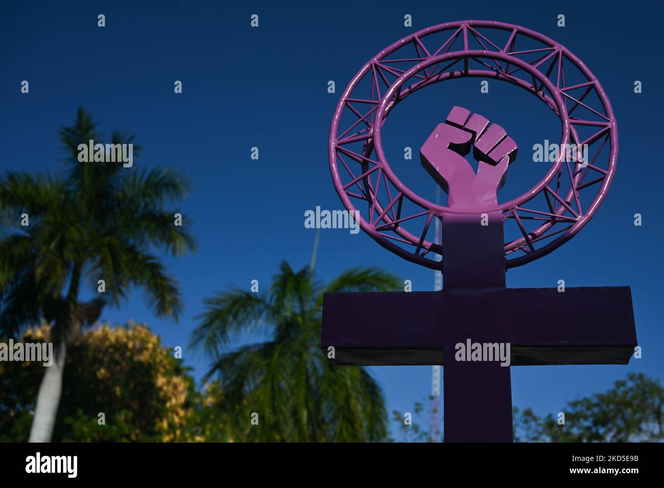 Yucatan Feminist Anti-Monument in Merida center. On Tuesday, March 15 ...