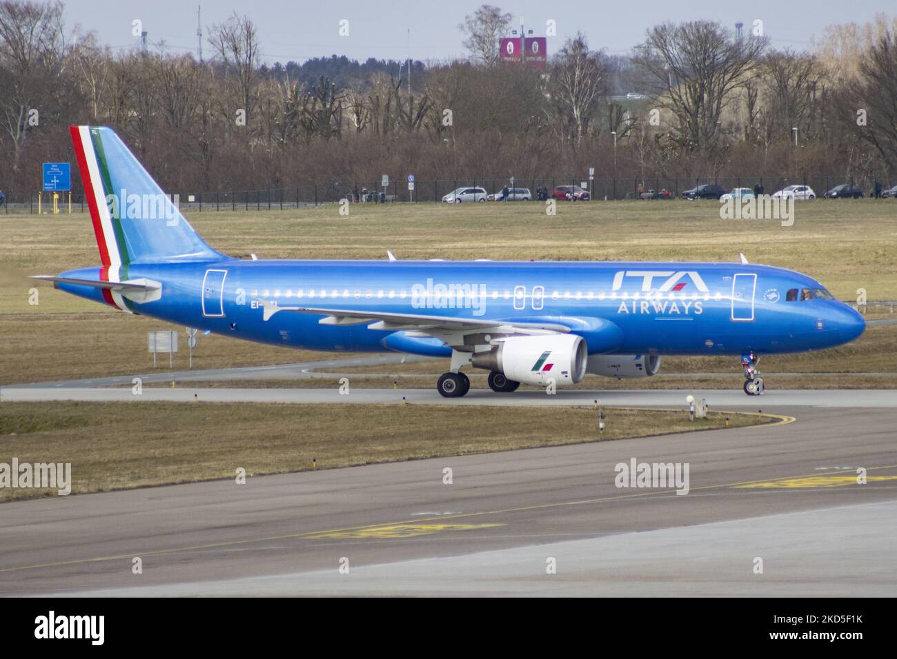 New airline, ITA Airways Airbus A320 aircraft as seen with the new blue ...