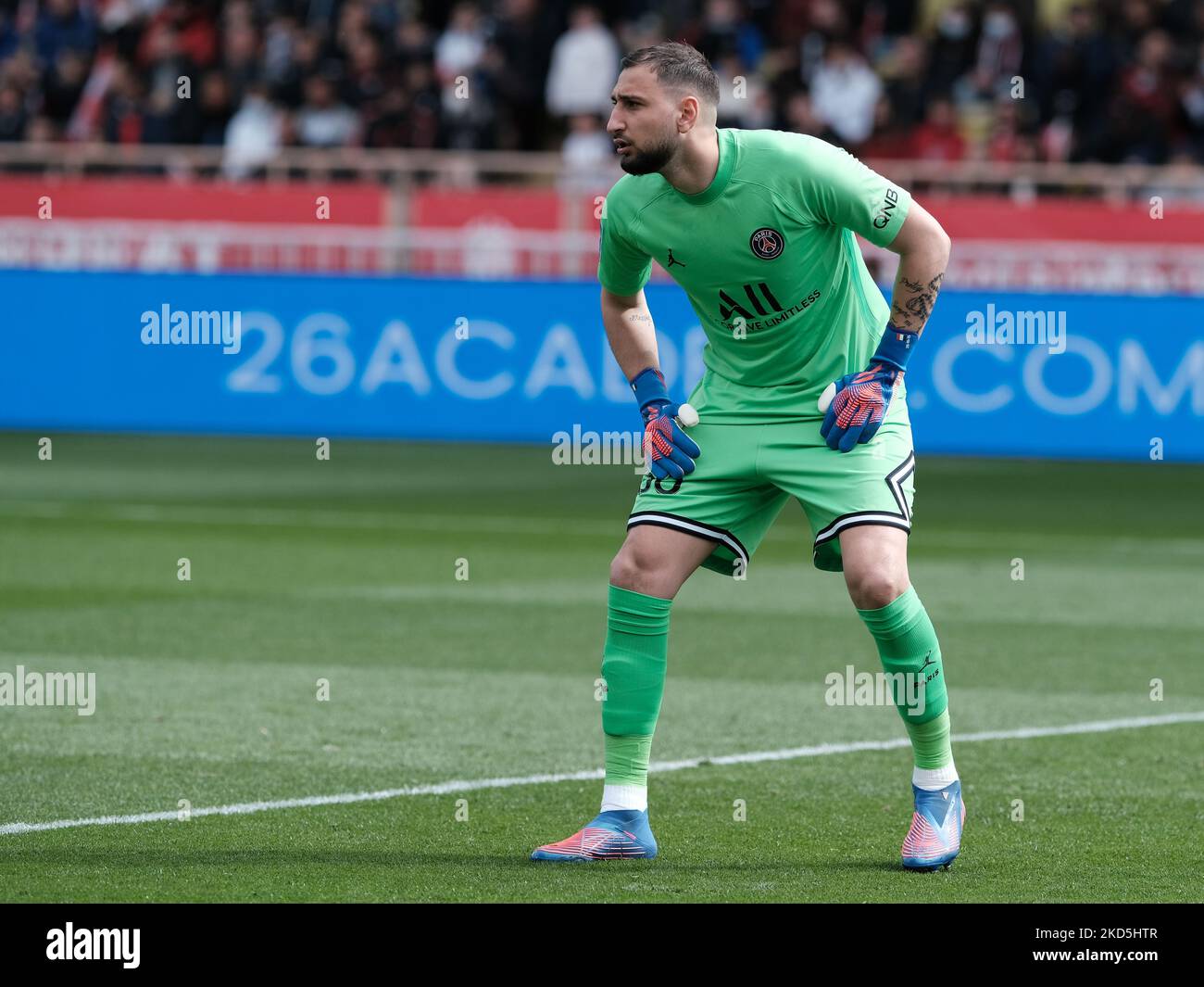 Gianluigi Donnarumma during Ligue 1 match between Monaco v Paris Saint ...