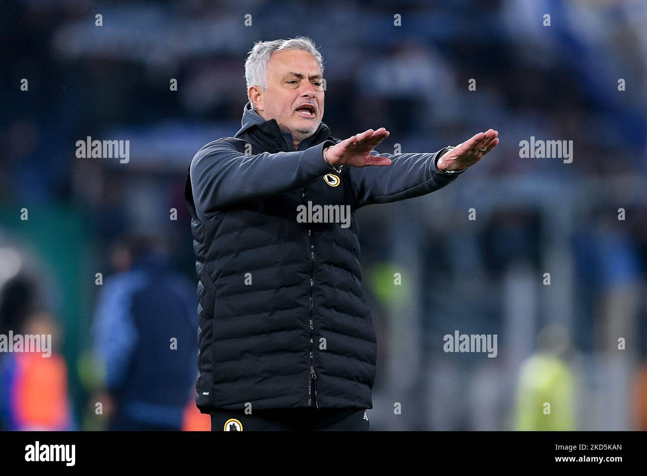 Jose' Mourinho manager of AS Roma gestures during the Serie A match ...