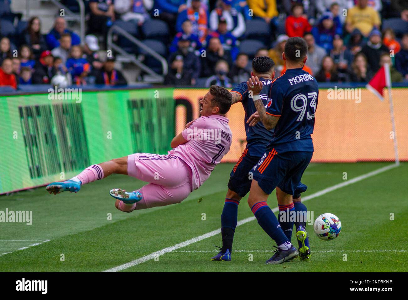Inter Miami defender Jean Mota reacts during a play during a Major ...