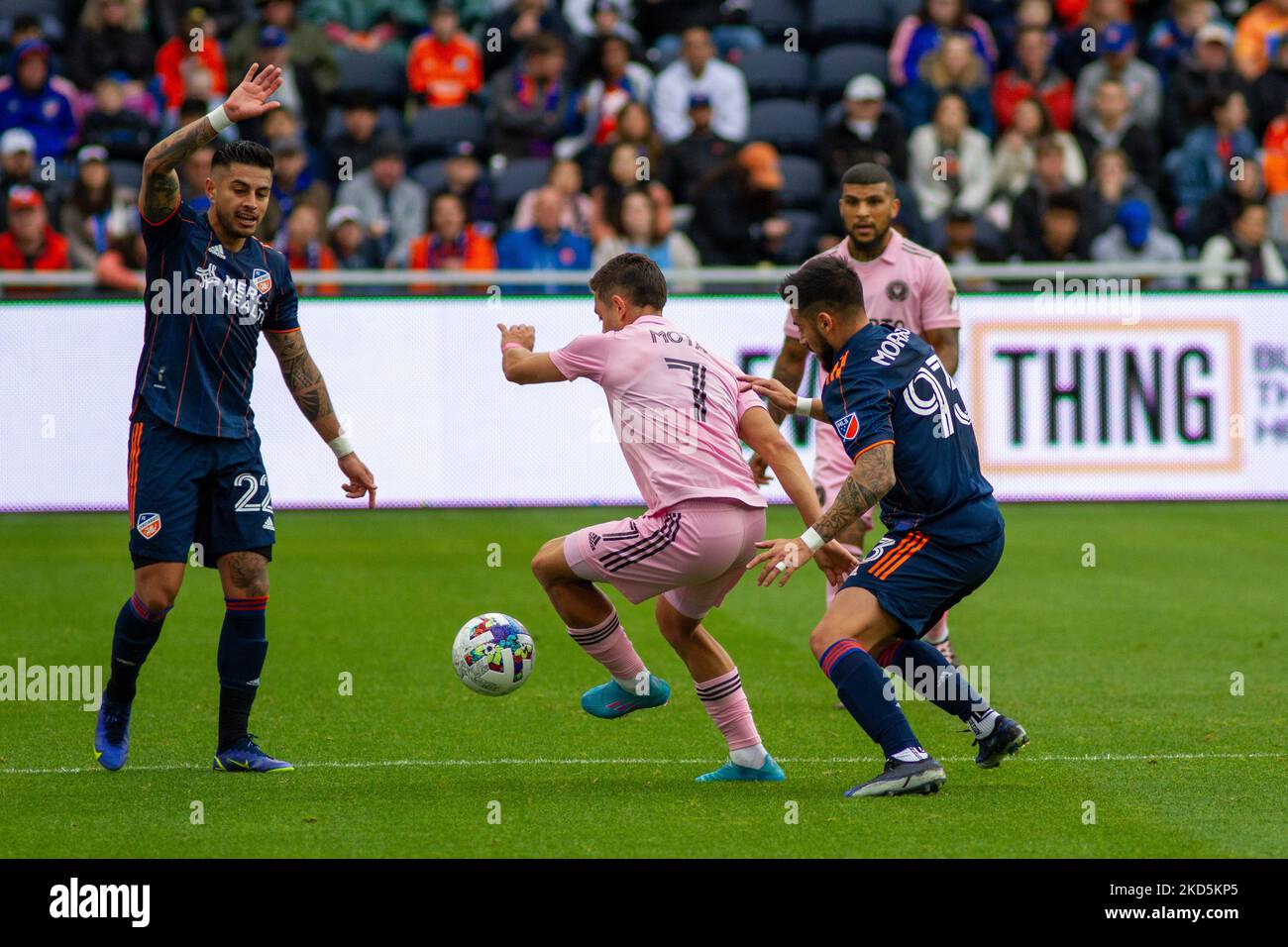 Inter Miami defender Jean Mota moves the ball upfield during a Major ...